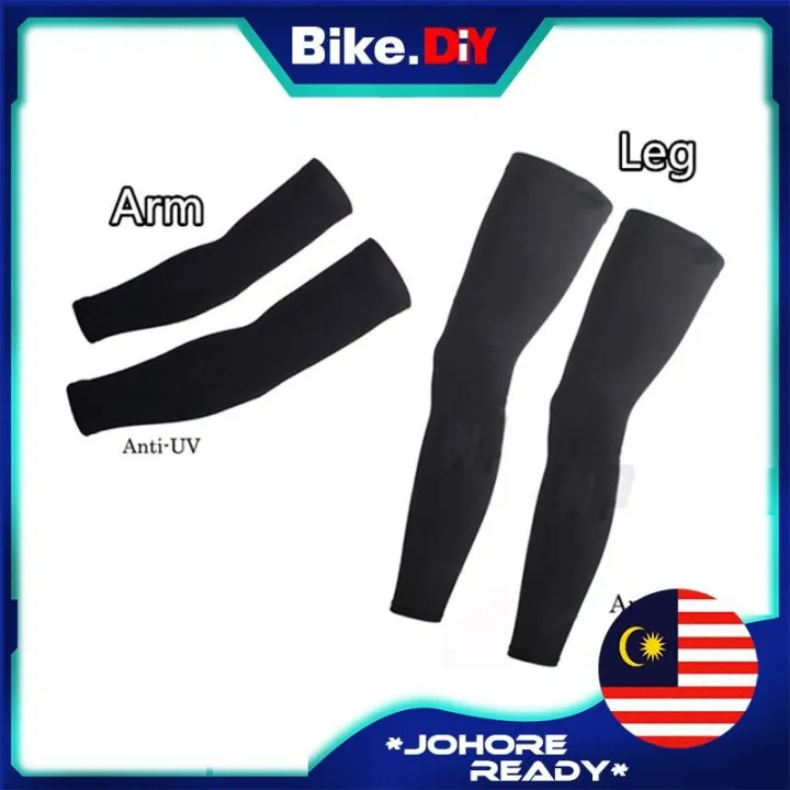 BikeDIY [LOCAL] 1pair Suncreen Arm Sleeve Cycling Camping Basketball ...