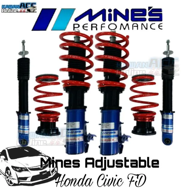 Mines Adjustable High Low Bodyshift Spring Soft Hard Honda Civic FD FD2 ...