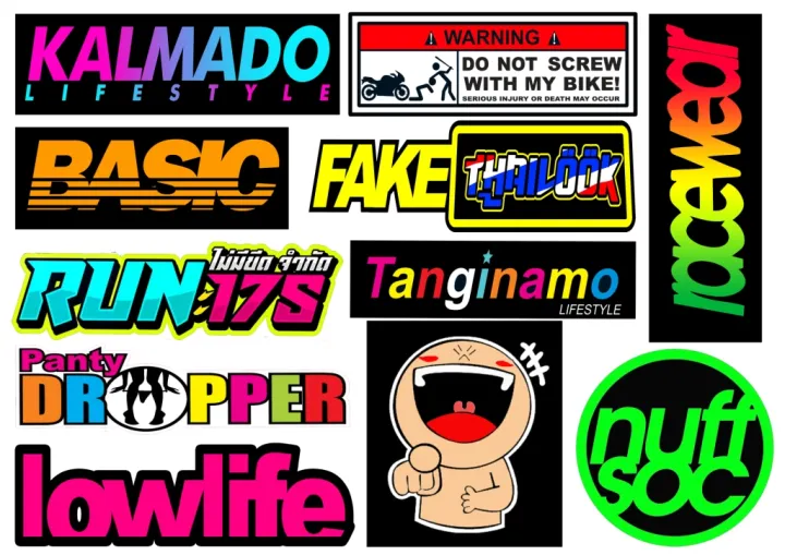 THAI STICKER # 89 1 set a4 size waterproof vinyl sticker | Lazada PH