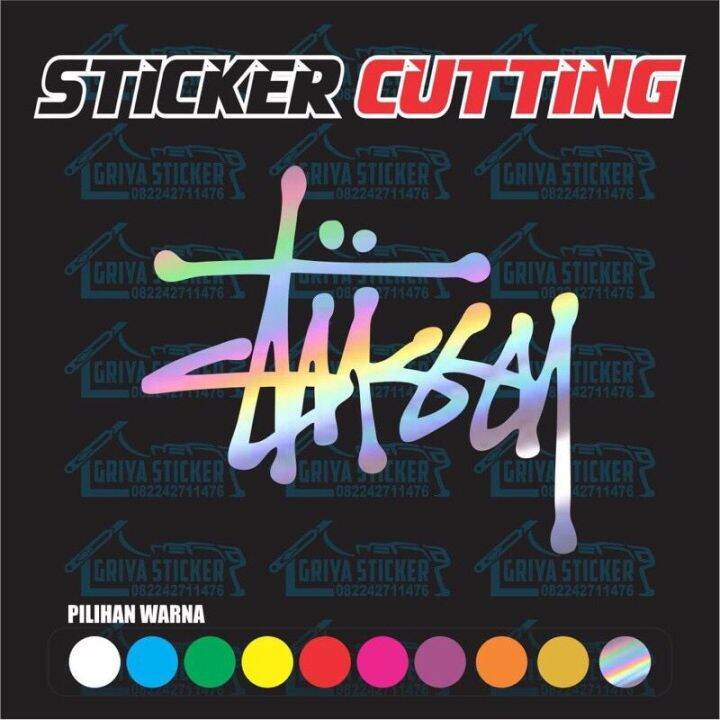Sticker STUSSY stiker cutting viral motor mobil | Lazada Indonesia