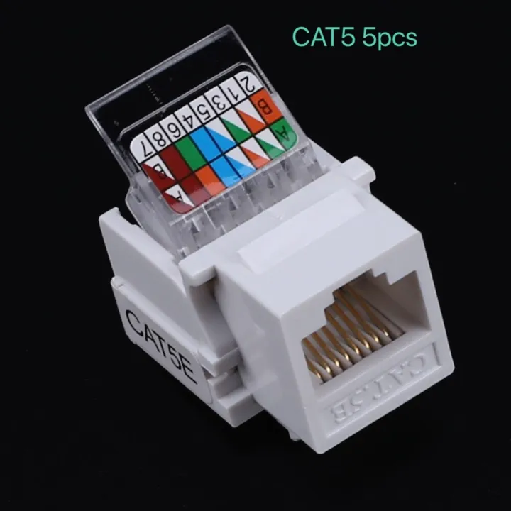 5/10pcsTool-free CAT5E CAT6 UTP network module RJ45 connector ...