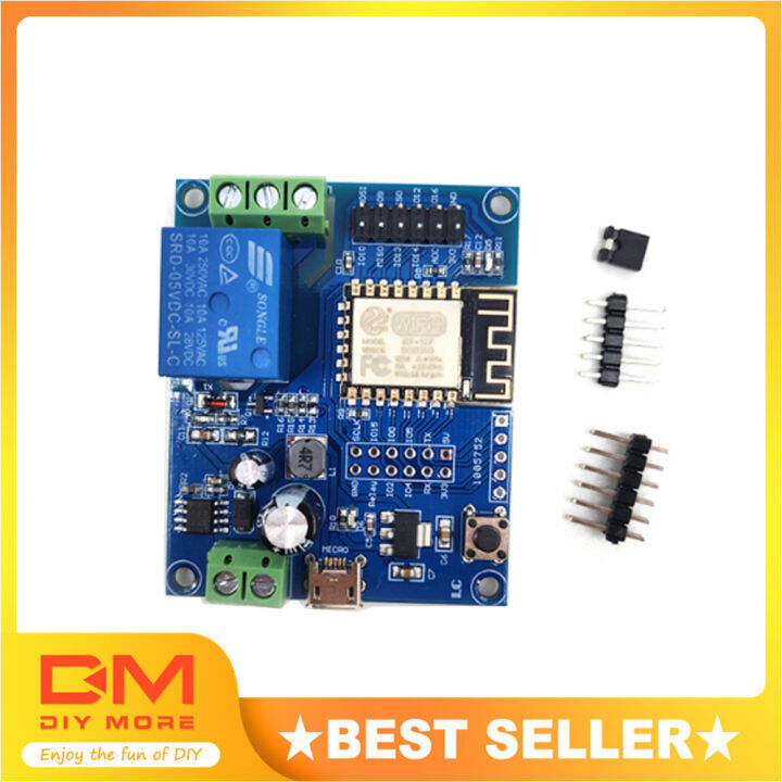 DIYMORE DC5-80V ESP8266 WIFI Relay Module ESP-12F Power Supply Development Board | Lazada