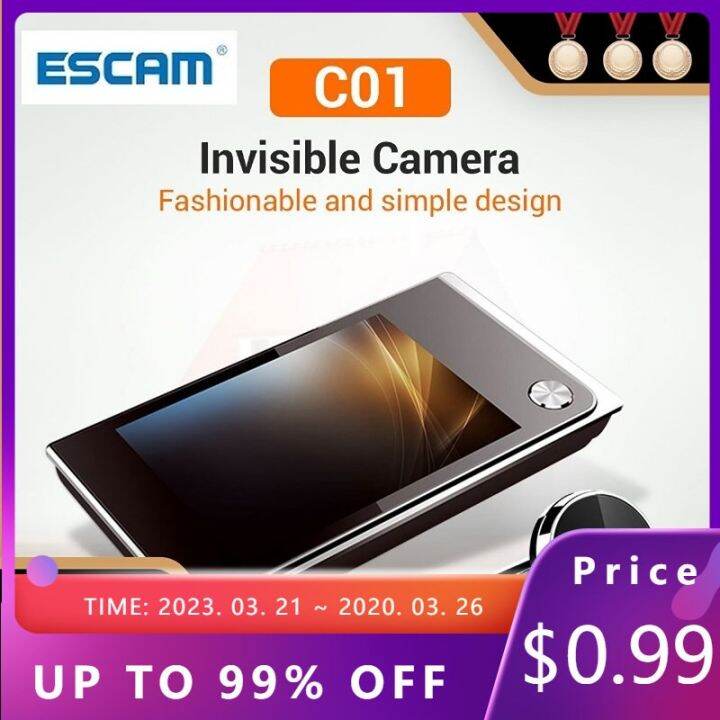 Escam C01 3.5 Inch Digital LCD 120 Degree Peephole Viewer Photo Visual ...