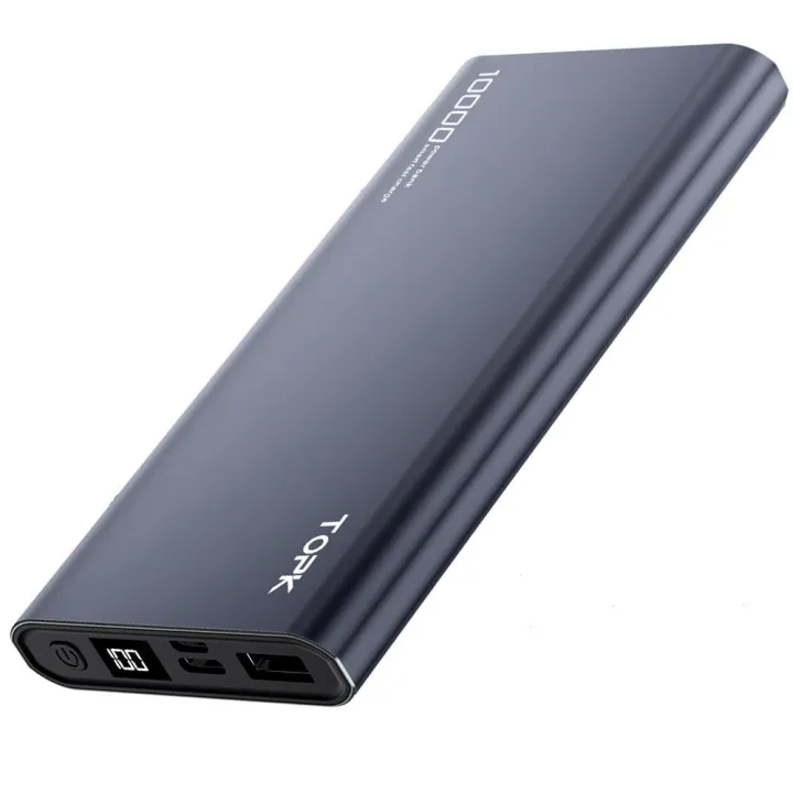 E.]TOPK I1006 10W 10000mah Aluminum Alloy Dual Input Micro USB Type-C ...