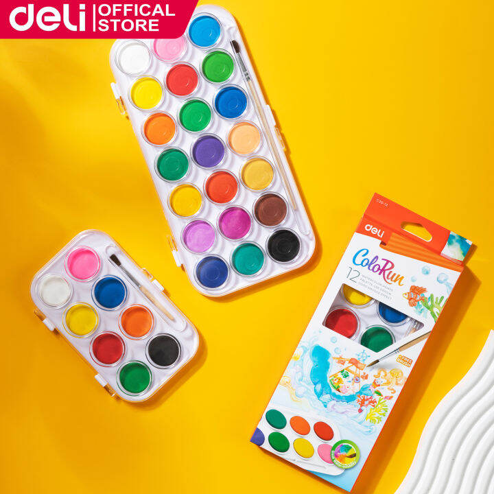 Deli EC20-8/12/21 colorun solid watercolor (mixed) (box) | Lazada PH