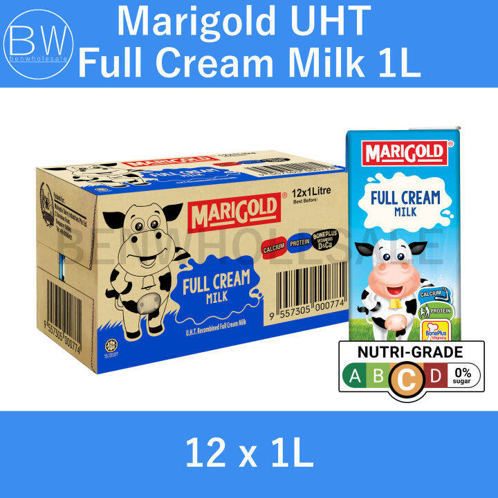 Marigold UHT Full Cream Milk (12 x 1L) | Lazada Singapore