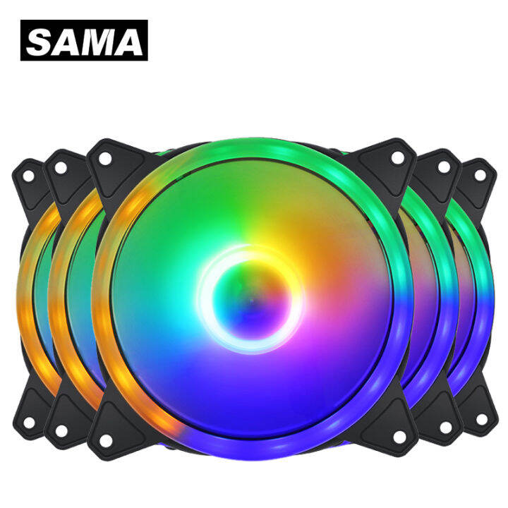 SAMA RGB CPU Cooler Case Fan 120mm Slicent Computer Case Cooling Fan ...