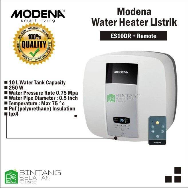 Modena Water Heater Listrik Elektrik ES10DR / ES 10 DR 10Liter + Remote ...