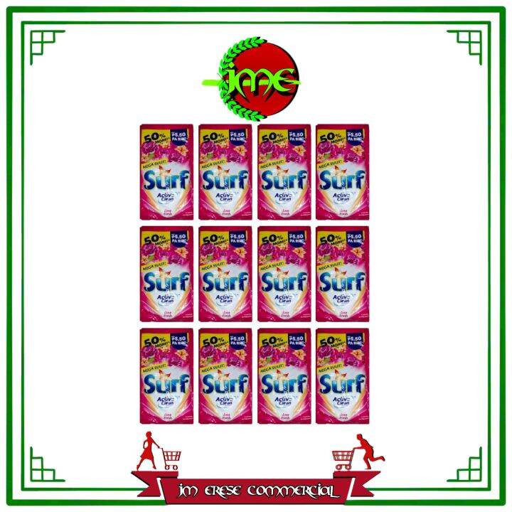 12pcs Surf Powder Rose Fresh ( 65g ) Active Clean | Lazada PH