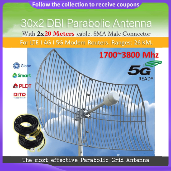 【COD】5G Mimo Antenna Grid Antenna 1700-2700MHz 2G 3G 4G 5G LTE Outdoor ...