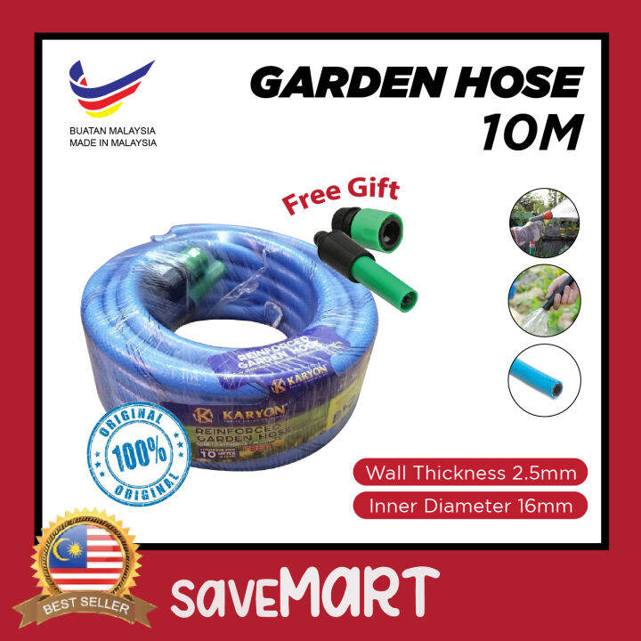 KARYON Reinforced PVC Garden Net Hose Flexible Pipe Anti Twist / Getah ...
