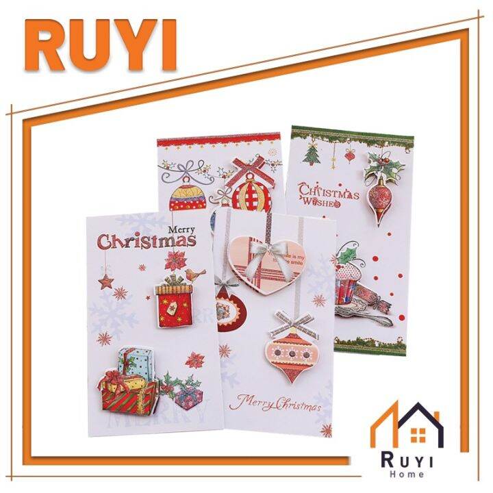 Christmas Cartoon Greeting Card Festival 3D Greeting Christmas Cards ...