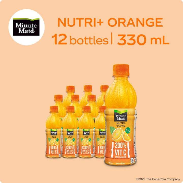 Minute Maid Nutri+ Orange 330ml - Pack of 12 | Lazada PH