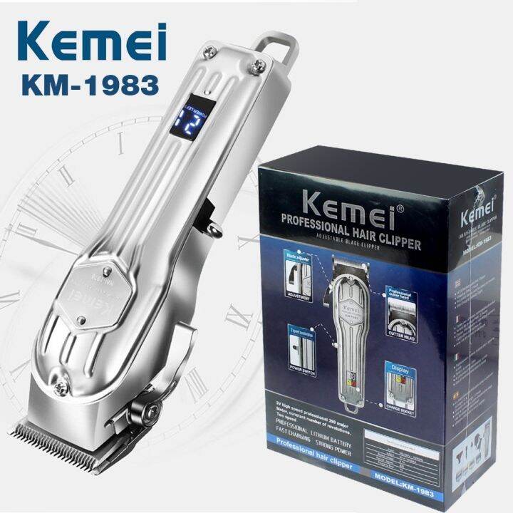 Telecorsa ปัตตาเลี่ยนไฟฟ้าไร้สาย KM-1983 รุ่น Hair-clipper-km-1983-01c-Song | Lazada.co.th