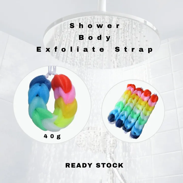Artificial Loofah Scrub Back Bath Shower Body Exfoliate Strap Long ...