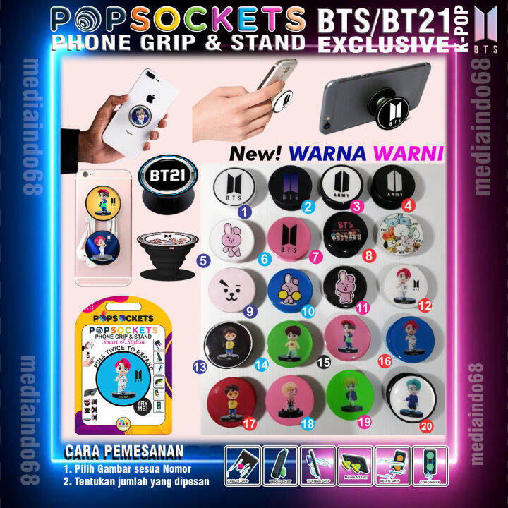 POPSOCKET BTS-BT21 KPOP 2020 TERMURAH,BERKUALITAS | Lazada Indonesia