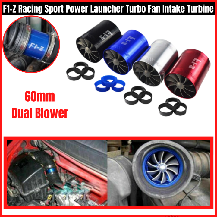 F1-Z Racing Sport Power Launcher Turbo Fan Intake Turbine 60mm Dual ...