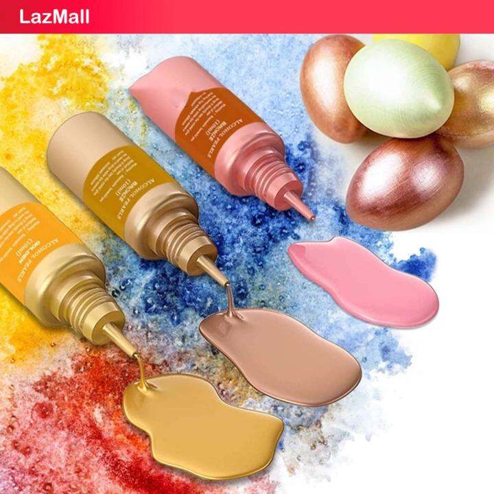 Baosity 12 Color Metallic Inks, Epoxy Resin Pigment Liquid Dye ...