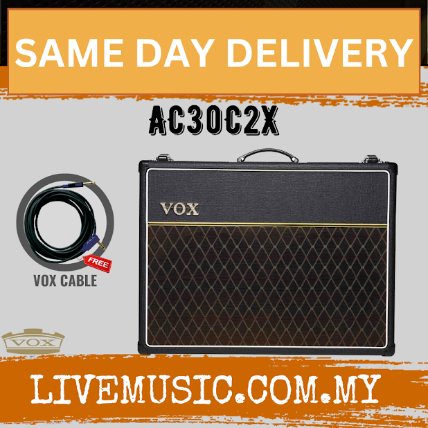 Vox AC30C2X 30 Watt 2x12 2 Channel Guitar Tube Combo Amp Amplifier With ...