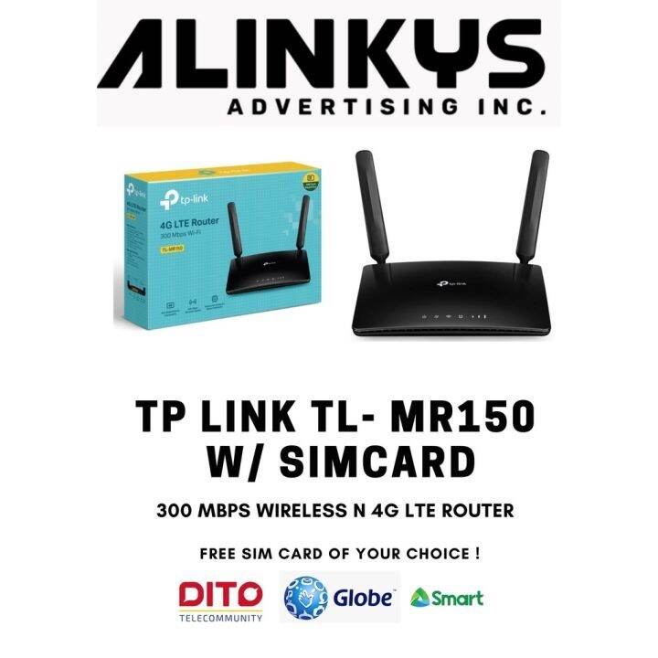 【COD】 TP LINK TL-MR150 ROUTER 4G LTE PLUG AND PLAY for all telco ...