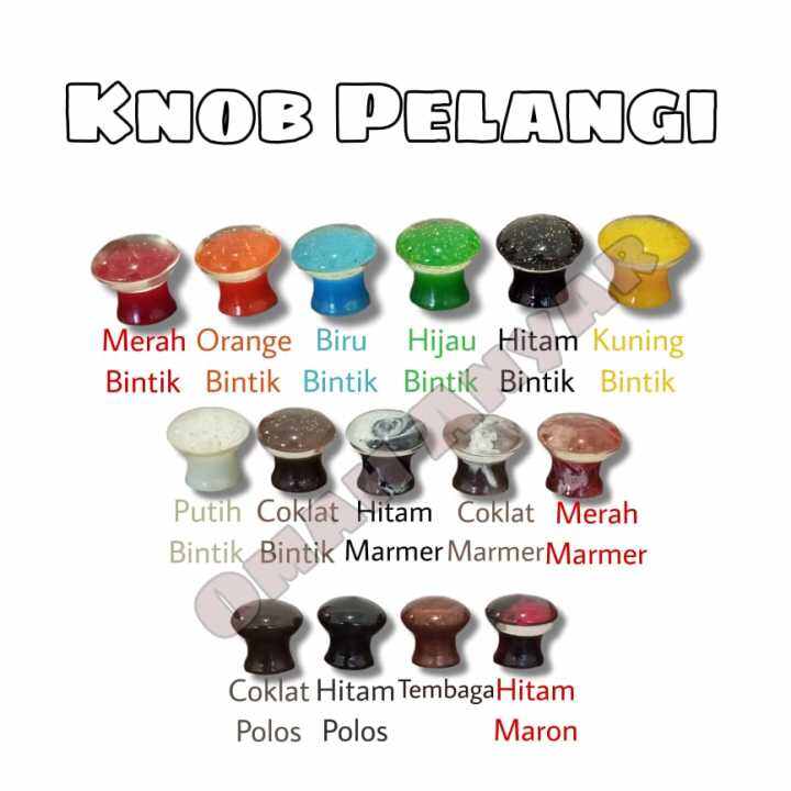 Knob Knop Tarikan Pegangan Handle Laci Pintu Lemari Pelangi Bintik Emas ...