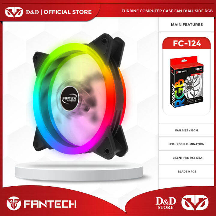 D&D | Fantech FC-124 Turbine Computer Case Fan Dual Side Illuminated ...