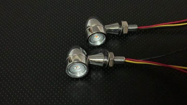 M8 motorcycle 12v mini LED turn signal light bullet Moto flashing ...