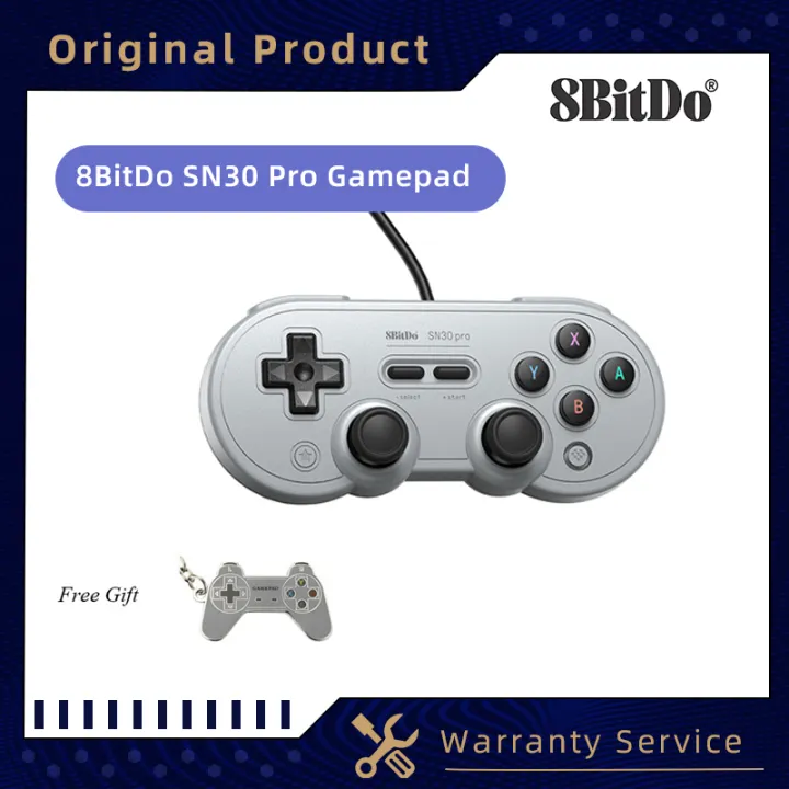 8BitDo SN30 Pro จอยเกมยูเอสบีจอยสติ๊กคอนโทรลเลอร์แบบมีสาย USB สายเคเบิ้ลสำหรับเครื่องนินเทนโด ...