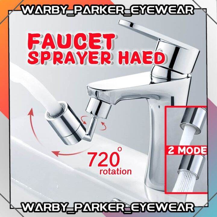 720° Rotatable Faucet Sprayer Head Universal Splash Filter Innovative