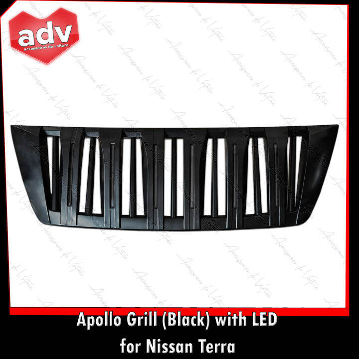 Nissan Terra 2021 Apollo Grill (Black) With LED 2nd Design | Lazada PH