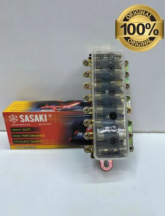 Original Sasaki Japan Quality Universal 8 way Glass Type Fuse Box with ...
