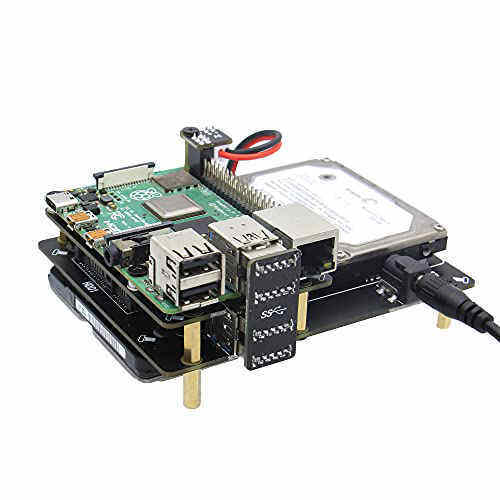 Geekworm Raspberry Pi 4 Dual SATA, X883 V1.2 Dual 2.5" SATA HDD/SSD ...