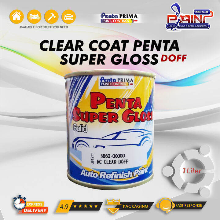 Clear Coat Penta Super Gloss Doff 5860 1 liter /Pernis/Clearcoat/Coat | Lazada Indonesia