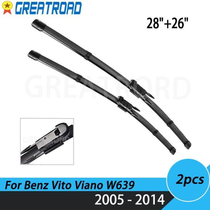 ใบปัดน้ำฝนด้านหน้าสำหรับ Mercedes Benz Vito Viano W639 2006-2014กระจก ...