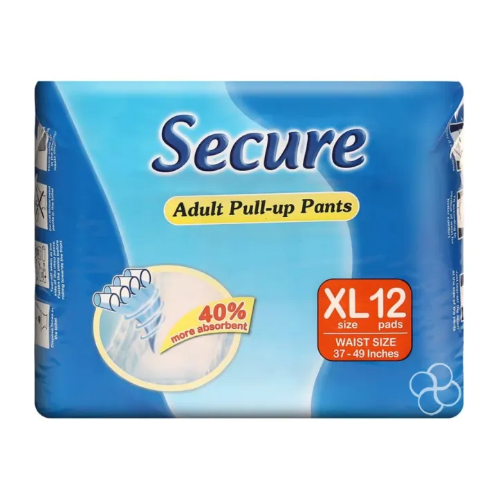 Secure Extra Large Adult Pull-Up Pants Diaper 12s | Lazada PH