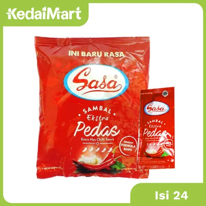 Sasa Saus Sambal Extra Hot Sachet Isi 24 x 9 Gram | Lazada Indonesia