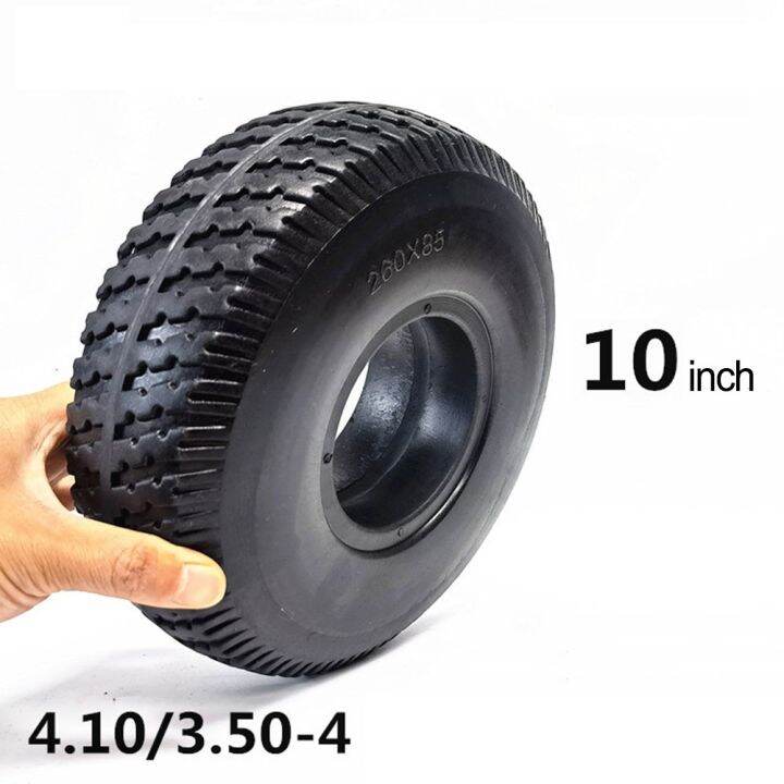 10 Inch 4.10/3.50-4 Solid Tire 260X85 Rubber Tyre For Trolley Mobility ...