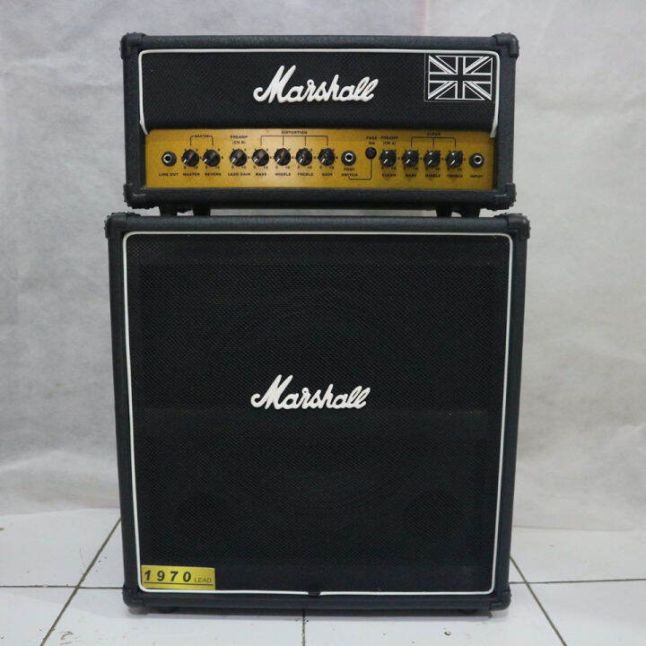 Ampli Gitar 12 Inch Marshall 3 Input Head Cabinet Ada Efek Distorsi Dan ...