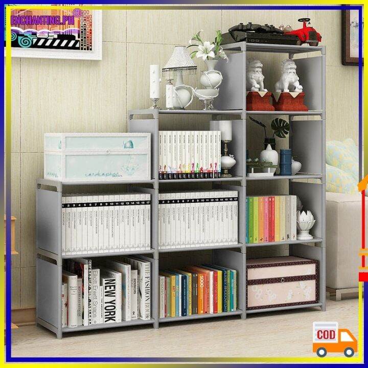 COD-3 Row 9 Cubes DIY Multi Function Bookshelf Storage Rack Storey ...