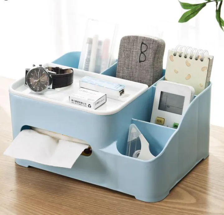 JENNY888 Tissue Dispenser Holder Office Desk or Makeup Organizer Multi ...