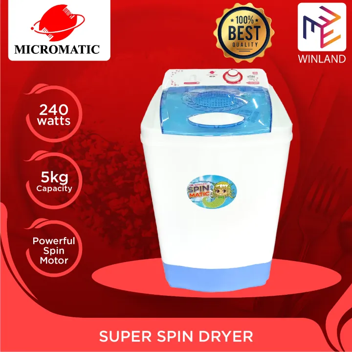 MICROMATIC Original Super Spin Dryer 5kg Powerful Spin Motor MSP-589 ...