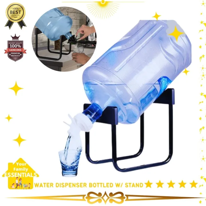 Water Dispenser Bracket Bottled Water Stand and Water Spigot (black ...