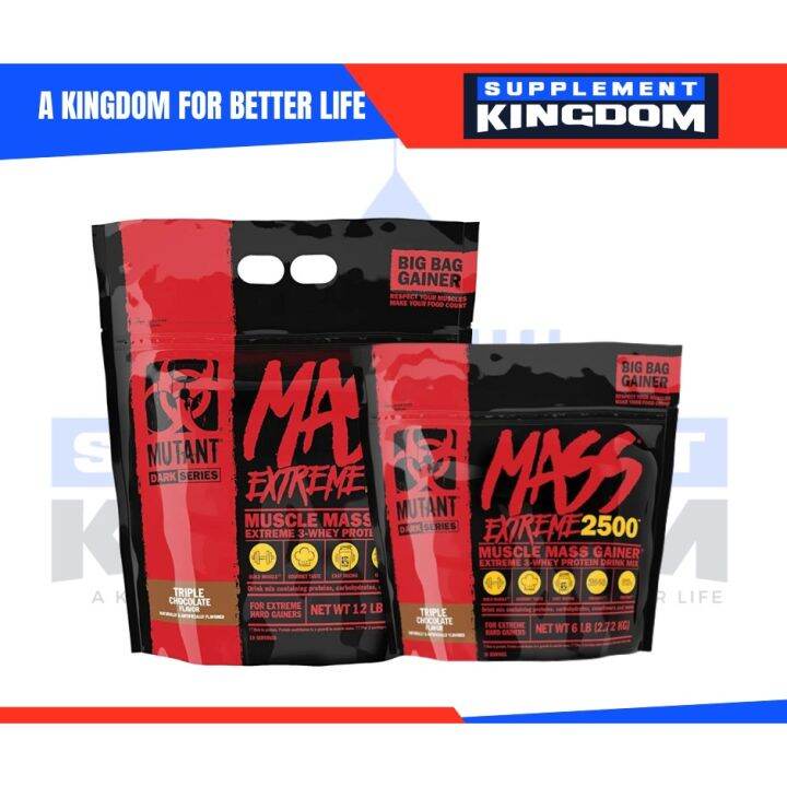 Mutant Mass Extreme 2500 - 100 Muscle Mass Gainer 3-Whey Protein Drink ...