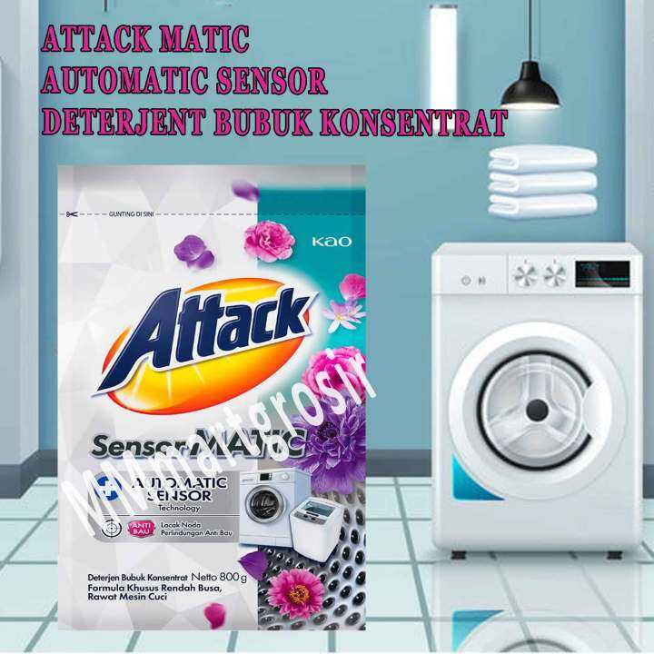 ATTACK Matic Bubuk/ Automatic Sensor/ Deterjent Bubuk konsentrat/ 800grm | Lazada Indonesia