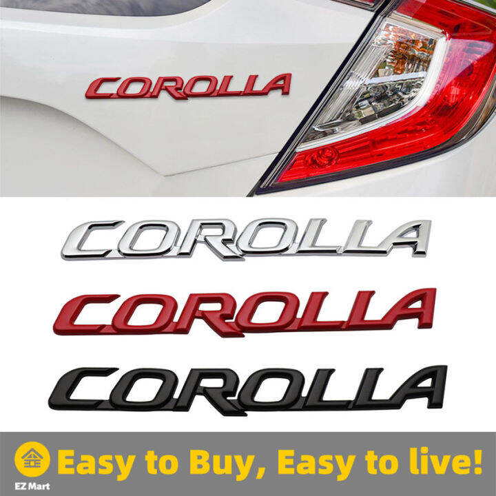 【Fast Shipping】 3D ABS Chrome Car Stickers for Toyota COROLLA Letters ...