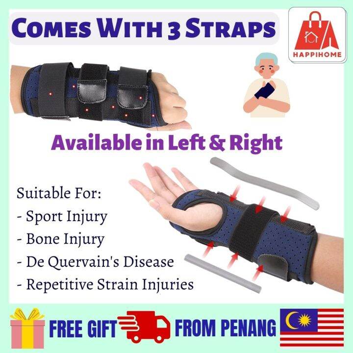 Wrist Support Sprain Forearm Splint Band Strap Protection Carpal Tunnel ...