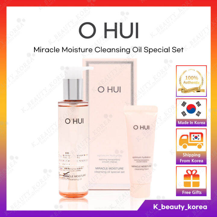 [OHUI] Miracle Moisture Cleansing Oil Special Set / Facial Cleanser ...