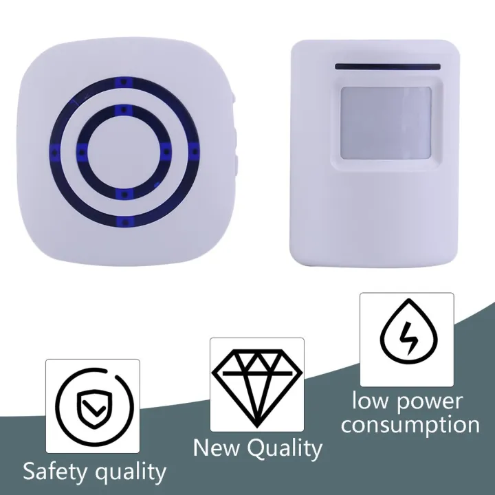 Wireless Motion Sensor Detector Gate Entry Door Bell Welcome Chime ...