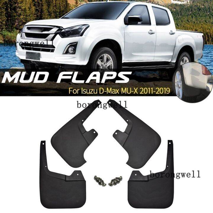 Molded Mud Flaps For ISUZU D-MAX DMAX MU-X RT50 RT85 11-19 Mudguards ...