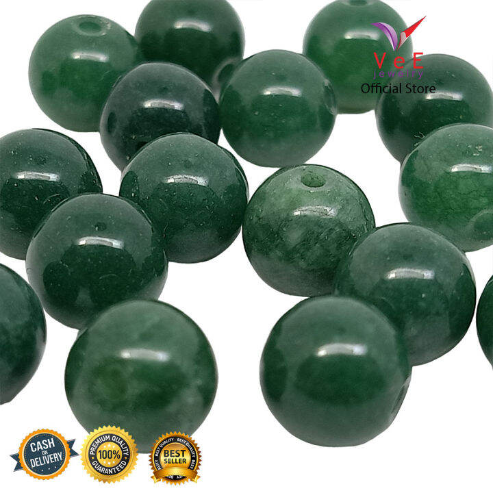 Butiran Batu Giok Burma Jadeite Natural 10mm Grade A - VeE Batu Alam ...